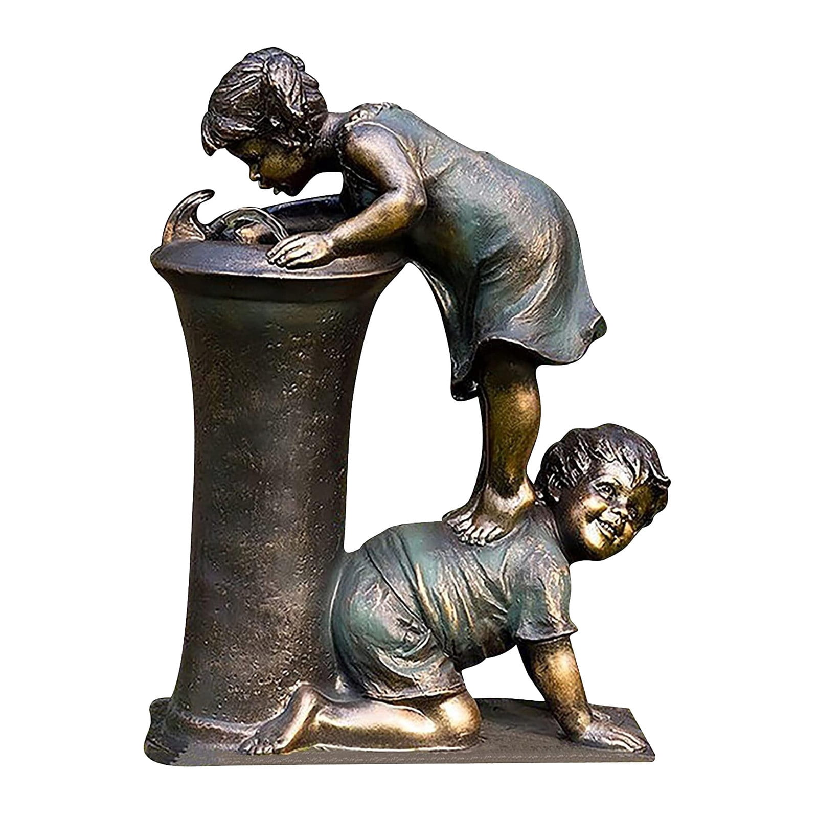 Boy & Girl Garden Statue Resin Garden Decoration Statues For Garden ...