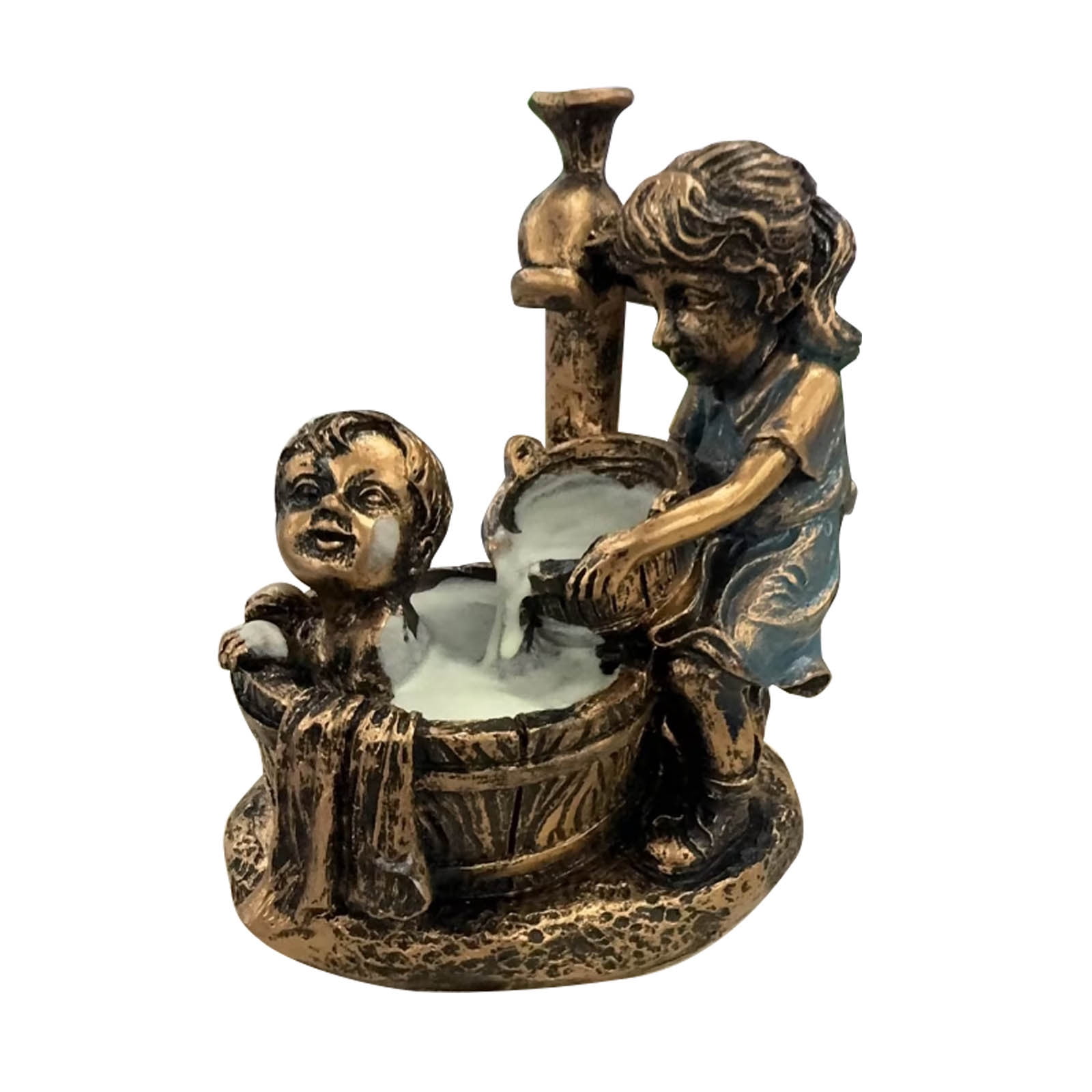 Boy & Girl Garden Statue, Rvkxad A Kid With Fireflies Garden Statue ...