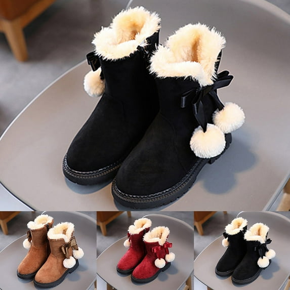 Boy Girl Snow Boots Waterproof Winter Warm Booties Nonslip Lightweight ...