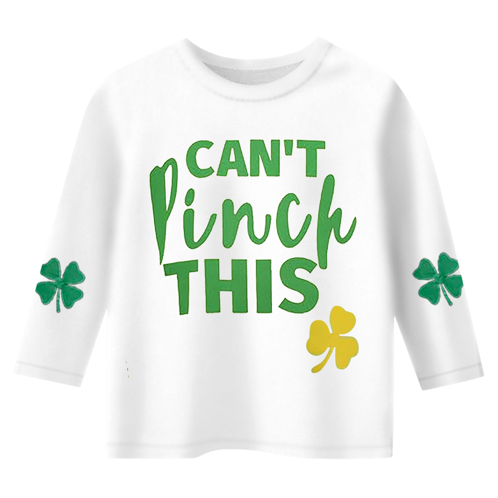 Boy Girl St Patricks Day Shirts Clover Shamrock Long Sleeve T shirt Tee ...