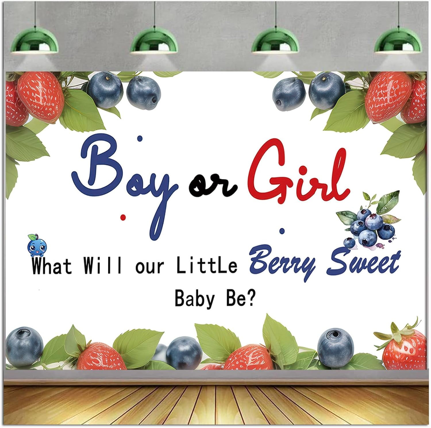 Boy or Girl What Will Our Berry Sweet Baby Be Banner Decor Photo ...