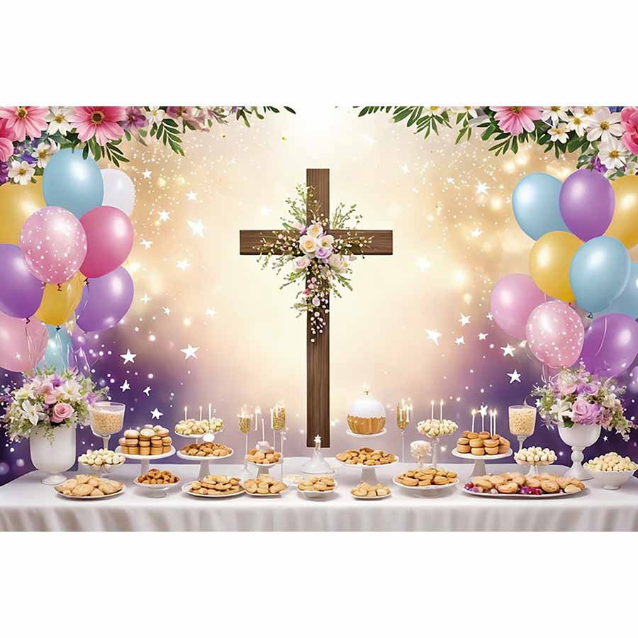 Boy Holy First Communion Backdrop Girl Baptism Background Child ...
