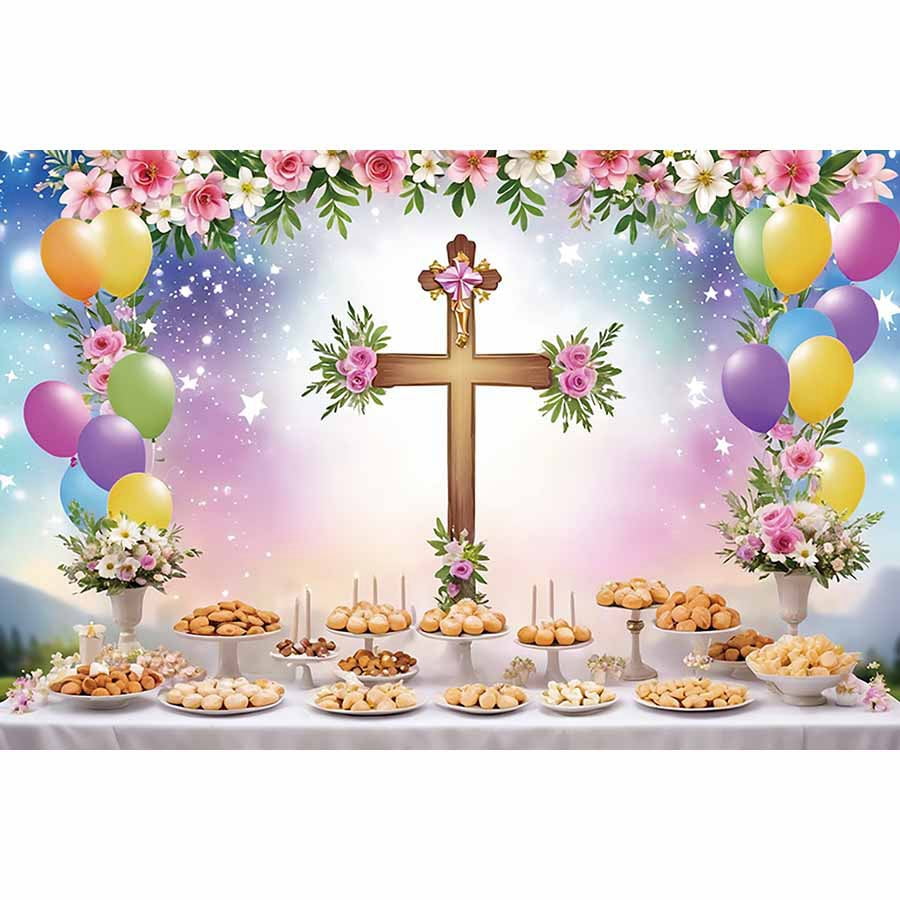 Boy Holy First Communion Backdrop Girl Baptism Background Child ...