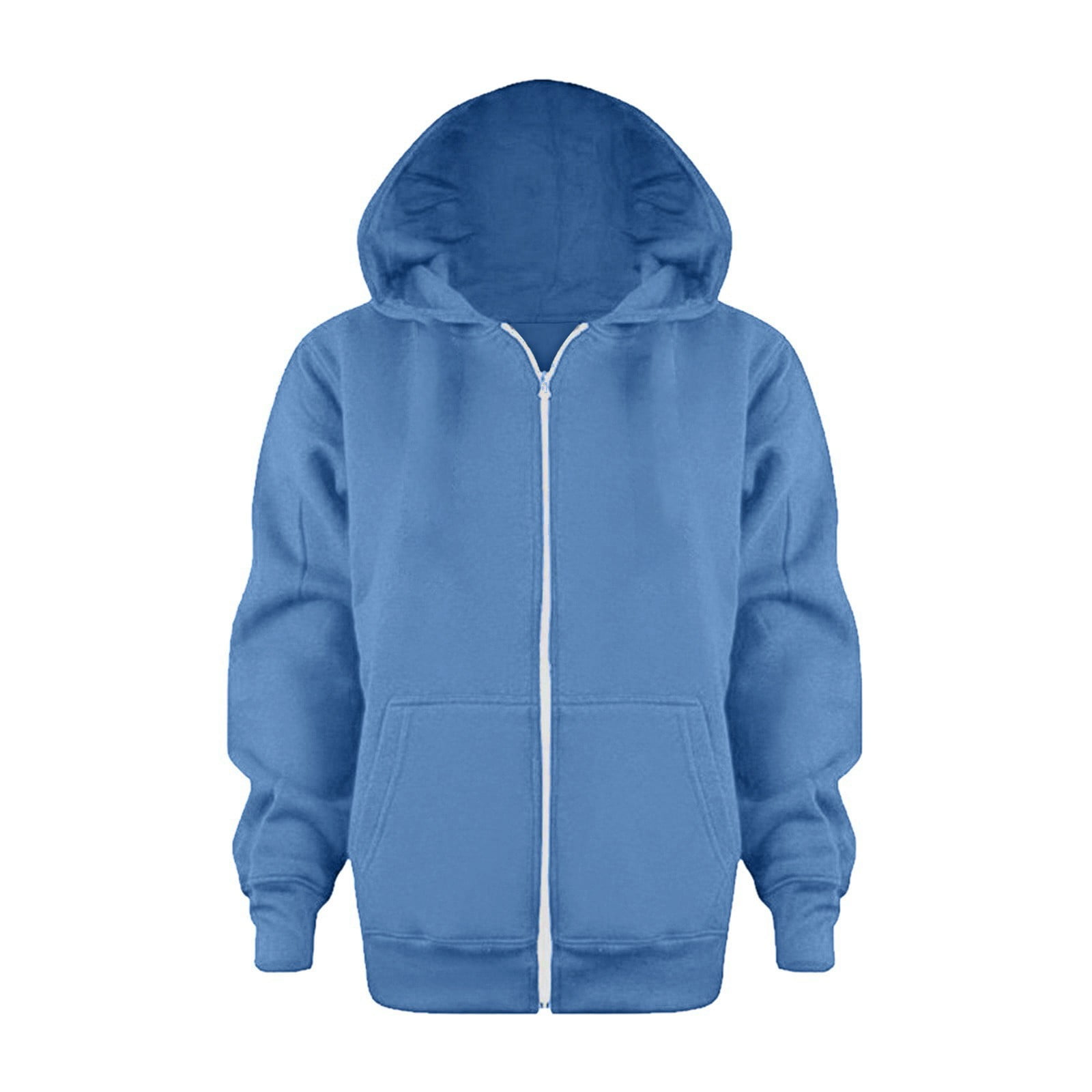 Boy Hoodies,Sweatshirt Girls Boys Solid Zip Up Long Sleeve Hooded Top ...