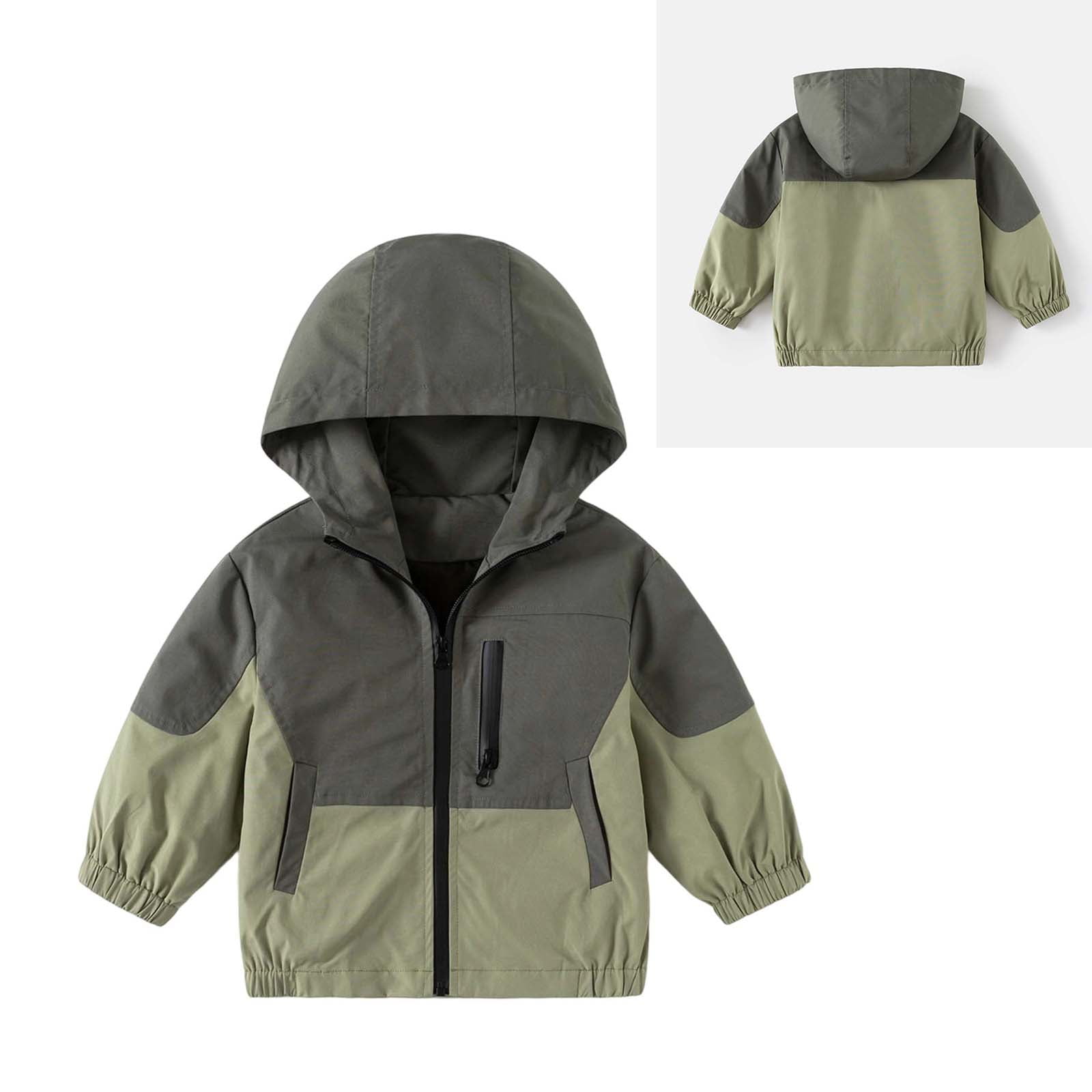 Boy Jackets Windproof Jacket Zipper Hoodie Kids Lightweight Jacket Fall ...