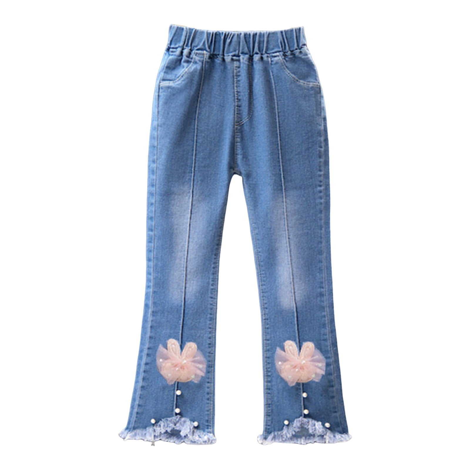 Boy Jeans Size 14-16 Boot Cut Girls Wide Leg Jeans Trendy High Waisted ...