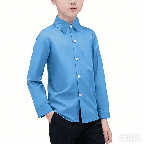 Boy Long Sleeve Dress Shirts for Teens, Toddler Boys Kids Collared ...