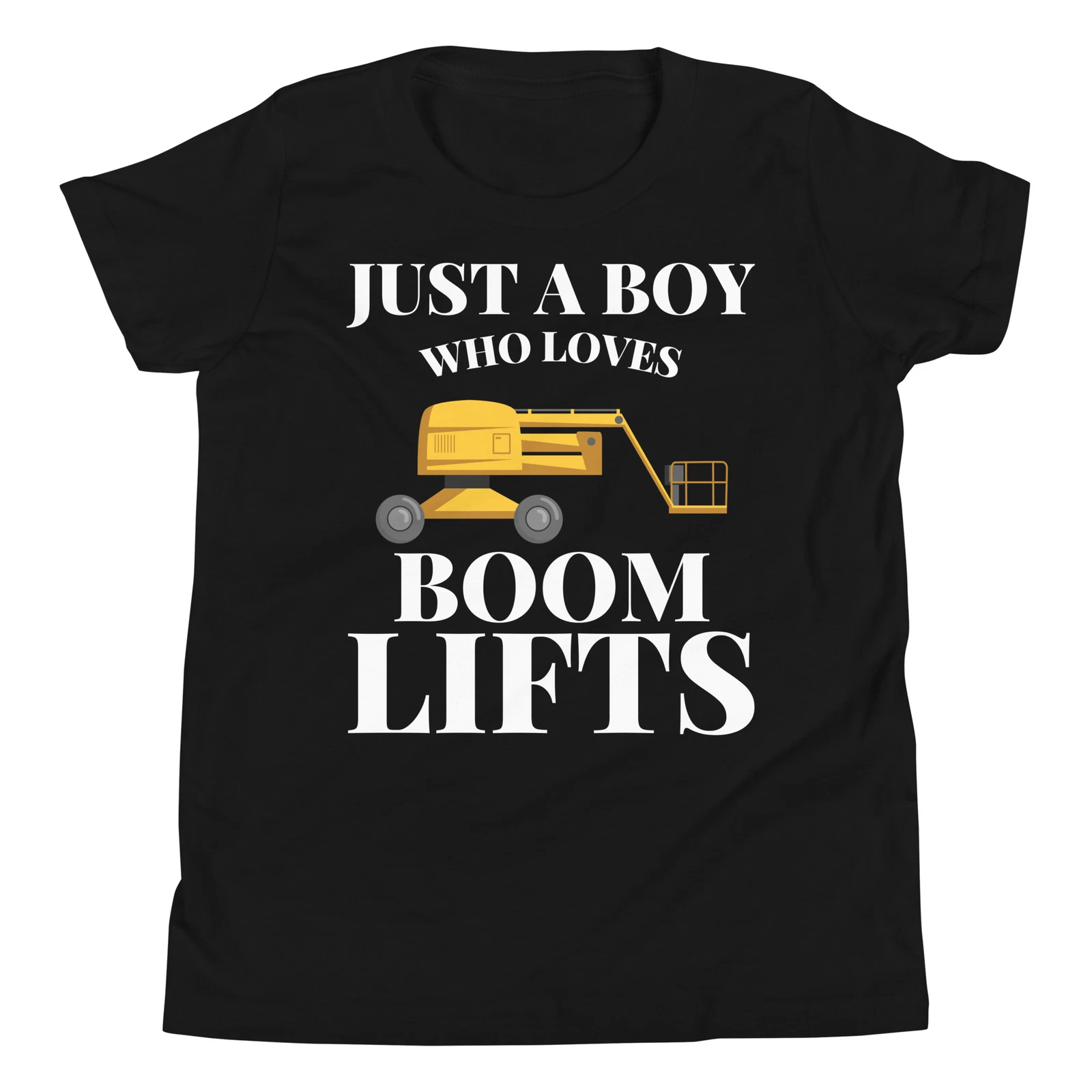 Boy Loves Boom Lifts Construction Vehicle Operator Youth T-Shirt up to ...