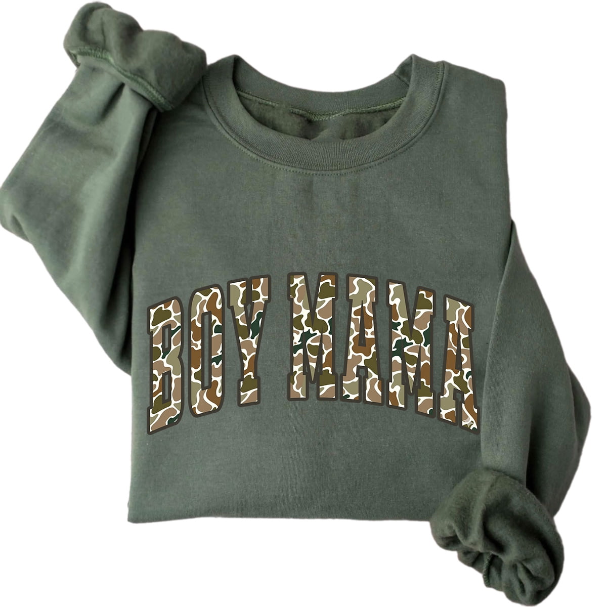 Boy Mama Camo Sweatshirt – Cute Camouflage Mom Sweater, Motherhood ...