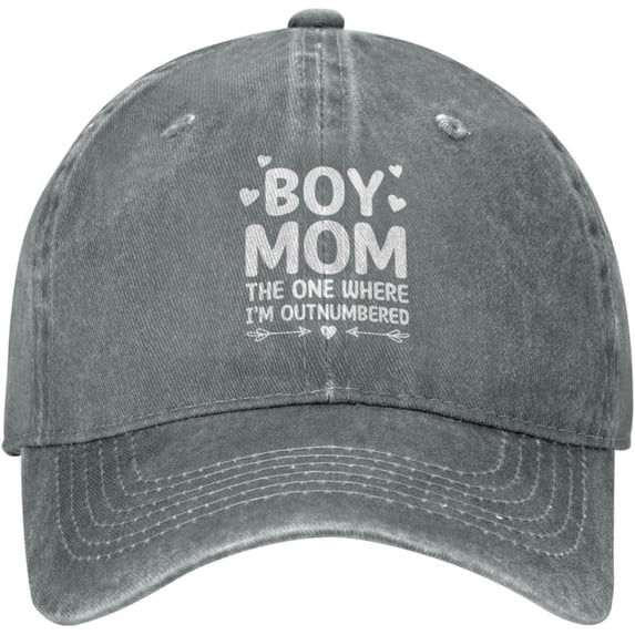 Boy Mama Mom of Boys Hats for Men Baseball Cap Boy Mom The One Where Im ...