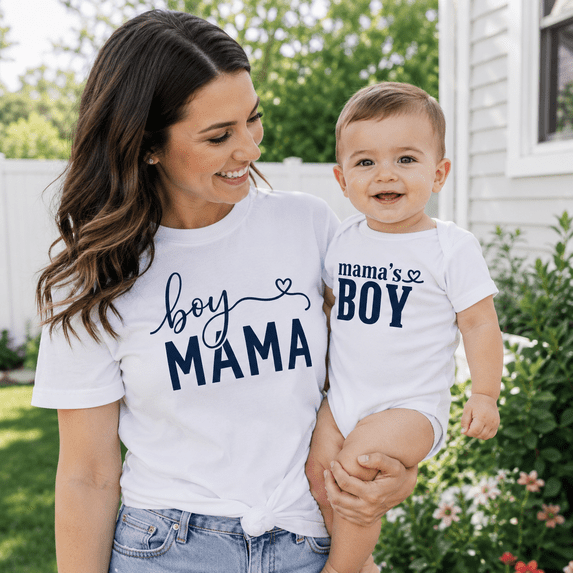 Boy Mama Shirt, Mama's Boy Matching Set, Mother Son Matching Shirts ...
