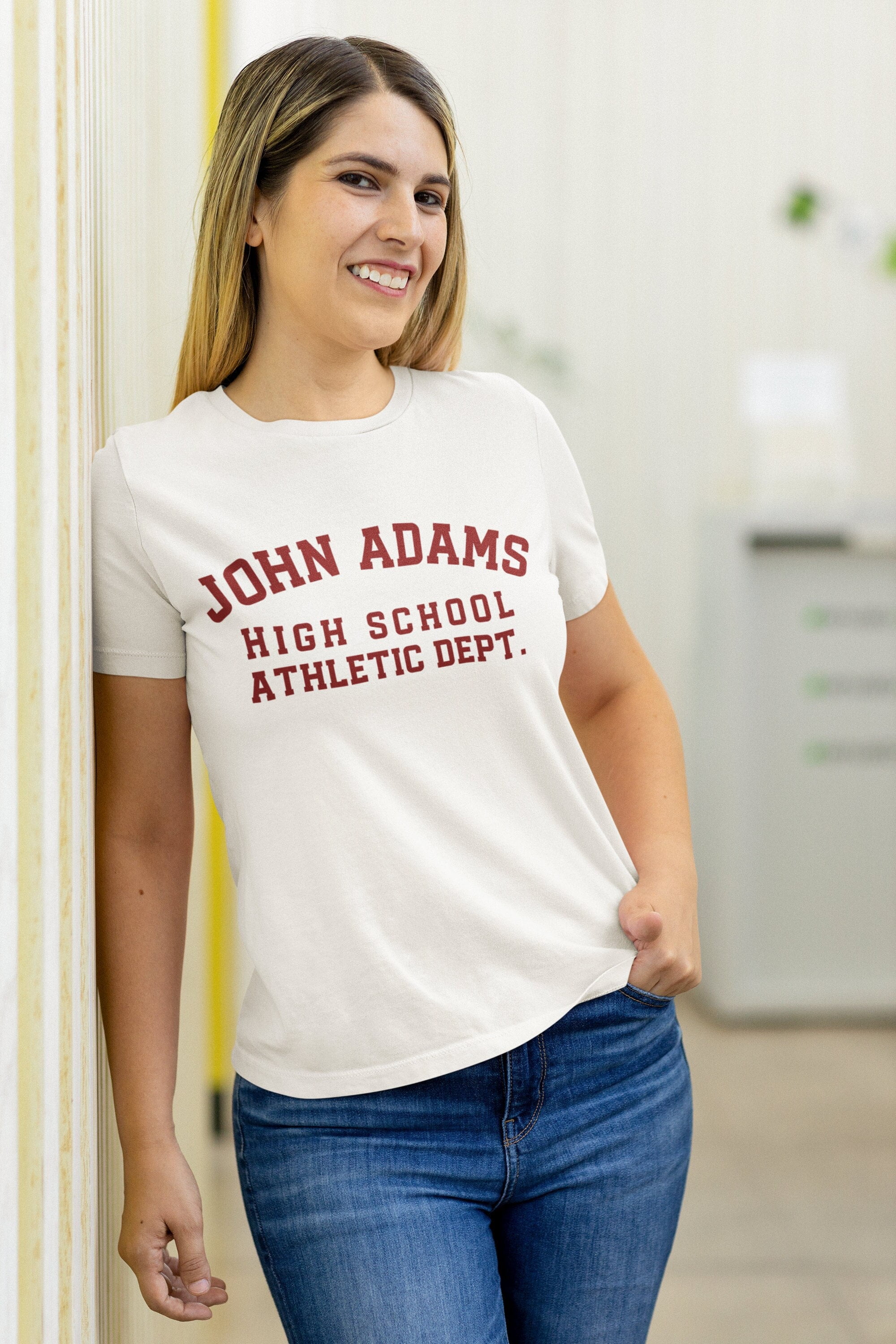 Boy Meets World Inspired &John Adams High School Athletic Department& Shirt, Size S, Tee Sand ...