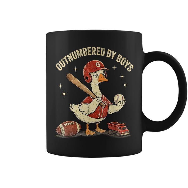 Boy Mom Goose Outnumbered By Boys Baseball Coffee Mugs - Walmart.com