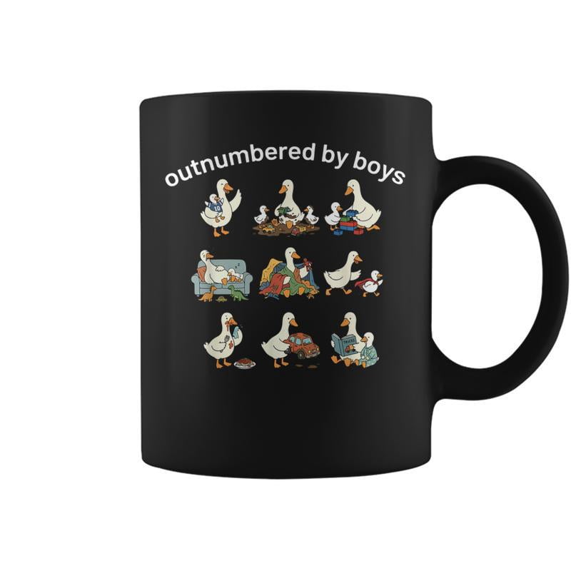 Boy Mom Silly Goose Outnumbered By Boys Coffee Mugs - Walmart.com