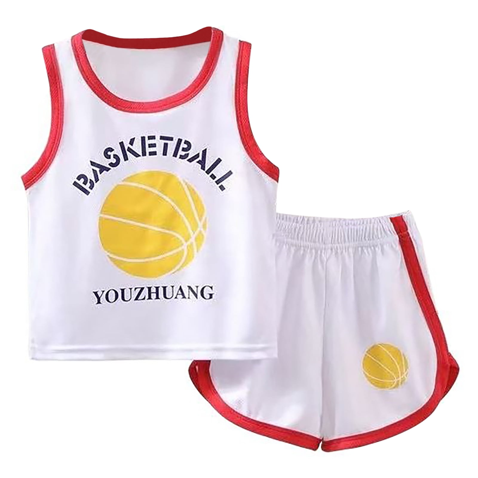 Boy Outfits Kids Sports Shorts Track 2 Piece Basketball Performance ...