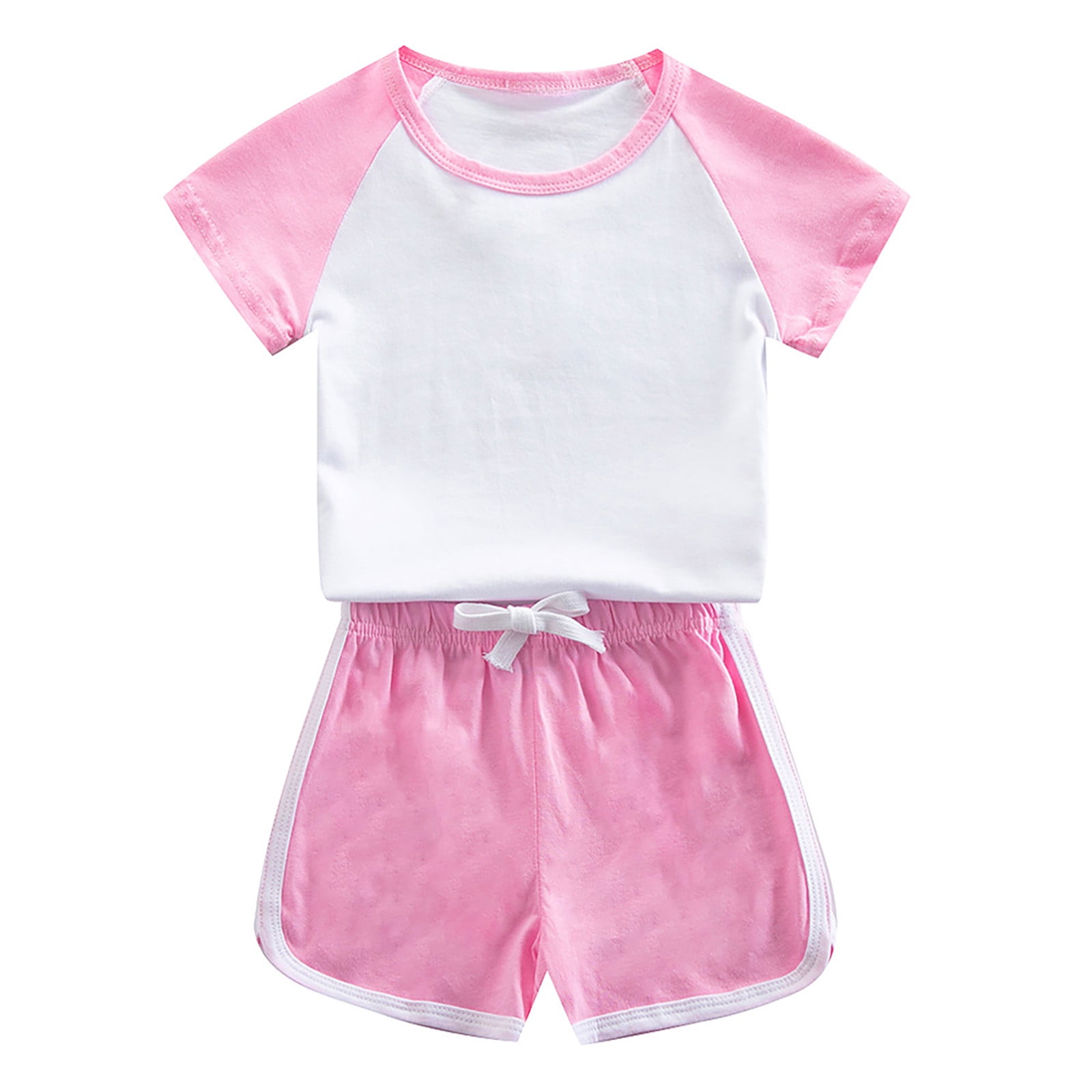 Boy Outfits Set Pink Pullover Shirt Short Sets Summer Outfit 6-7 Years ...
