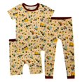 Boy Outfits Sets Toddler Kids Cartoon Excavator Truck Print Short ...