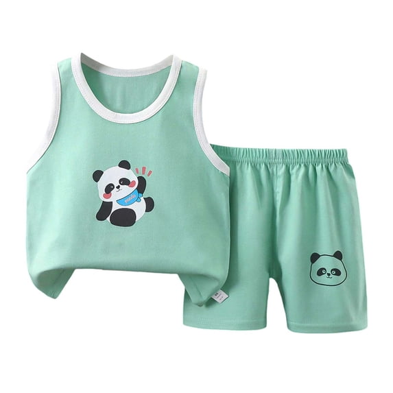 Boy Outfits Sets Toddler Retro Embroidery Animals Shirts T Shirt ...