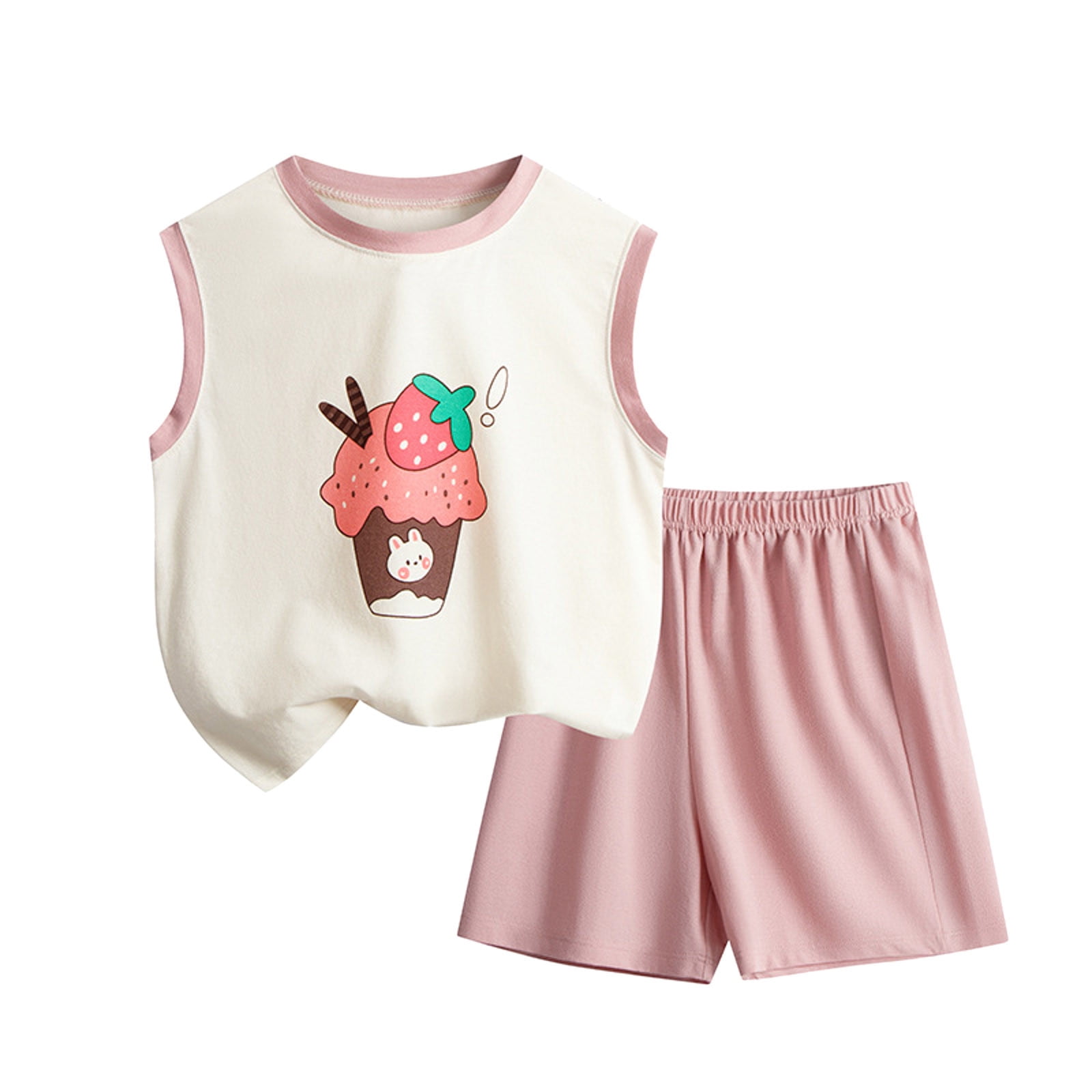 Boy Outfits Summer Sleeveless Cartoon Cute Fashion Prints Tops And Shorts Sets 2Pcs Boys Clothes ...