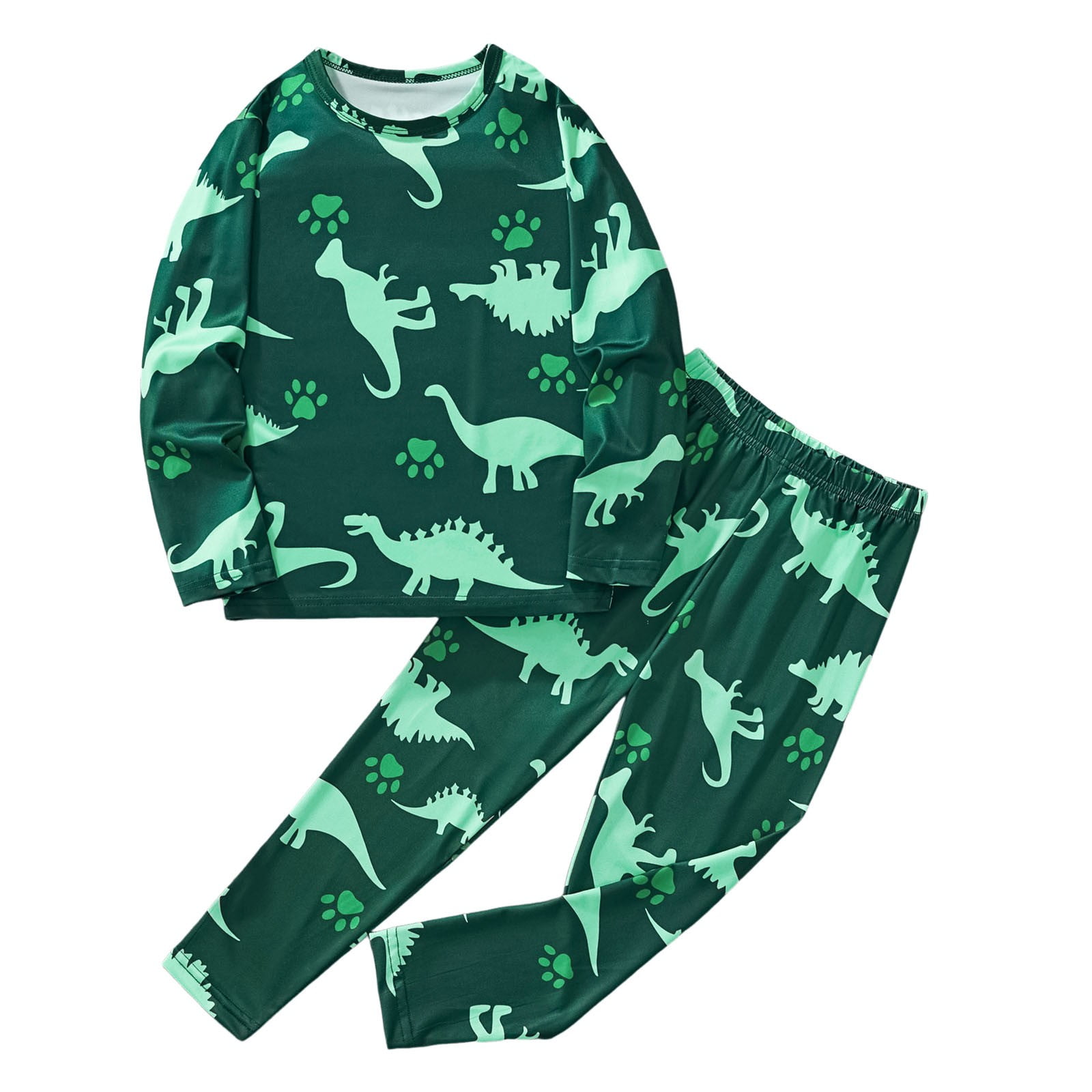 Boy Pajamas Boys Outfits Set Long Sleeve Pants 2 Piece Dinosaur Print ...