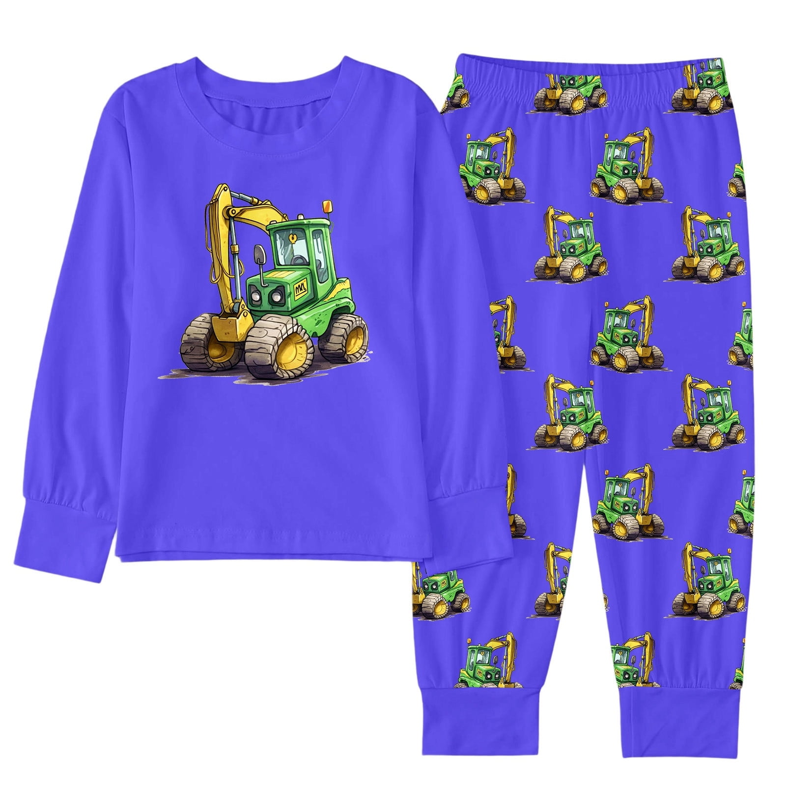 Boy Pajamas Boys Pajamas Sets Alien Astronaut Cartoon Print Long Sleeve ...