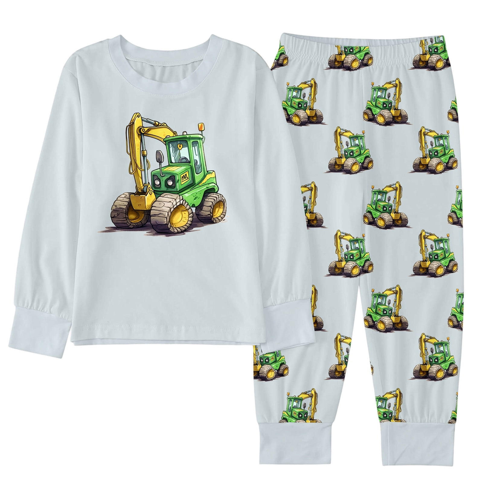 Boy Pajamas Boys Pajamas Sets Alien Astronaut Cartoon Print Long Sleeve ...