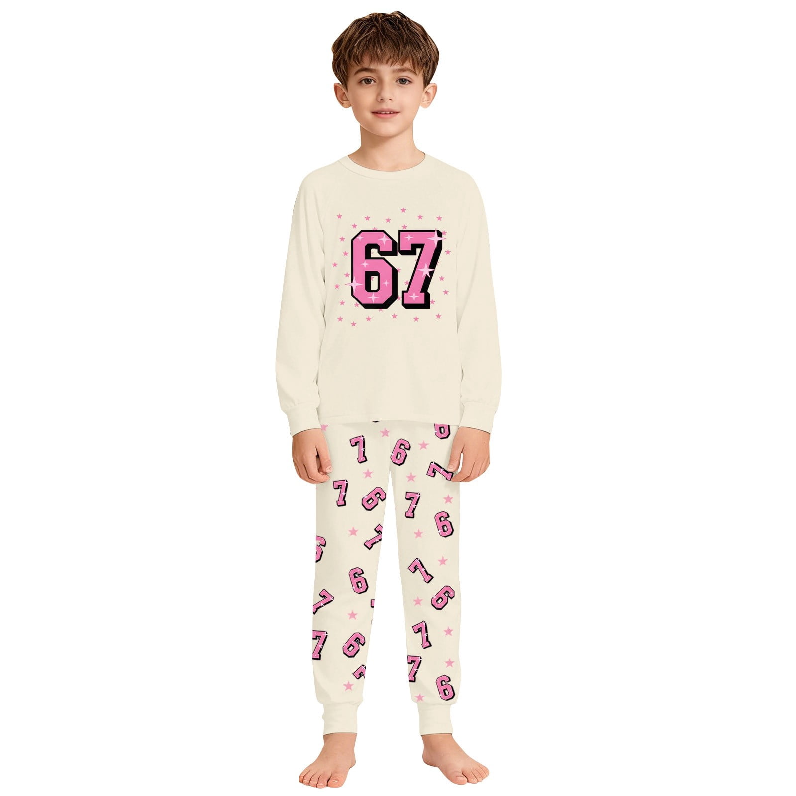 Boy Pajamas Spring 67 Shirts and Pants Outfit Set for Kids Six Seven 6 ...
