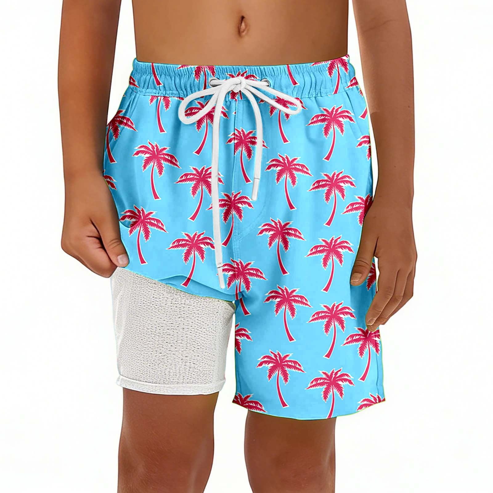 Boy Pants Size 2-3Y Youth Cartoon Printed Straight Leg Drawstring Sport ...