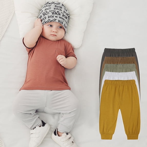 Boy Pants Suspender Overalls Solid Tone Denim Style Overall Pants ...