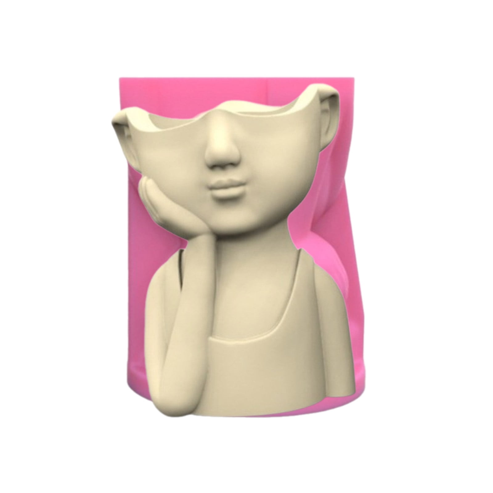 Boy Pen Holder Silicone Mold Desktop Ornament Planter Flowerpot Molds ...