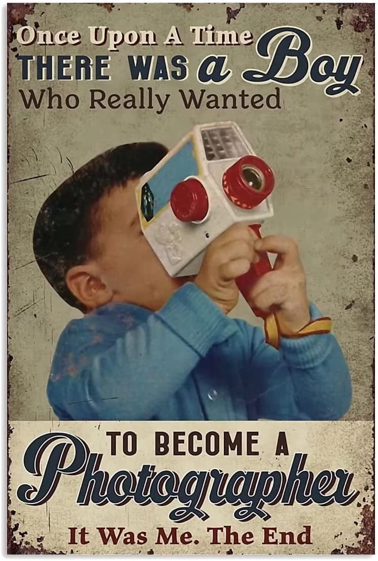 Boy Photoshoot Metal Tin Signs Retro Photographer Collection Poster ...