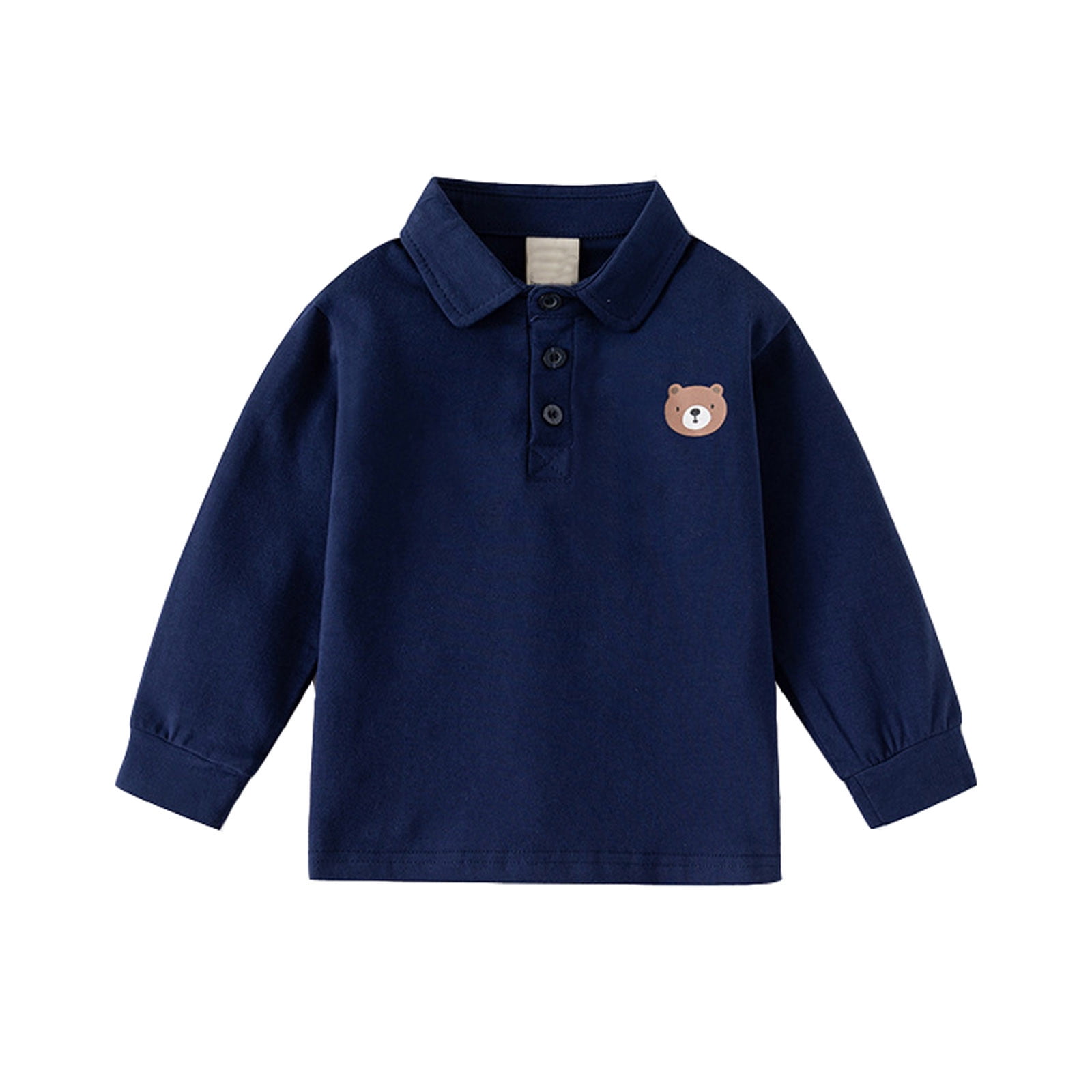 Boy Polo Shirt Boys Long Sleeve Polo Shirts Navy Uniform Shirts for ...