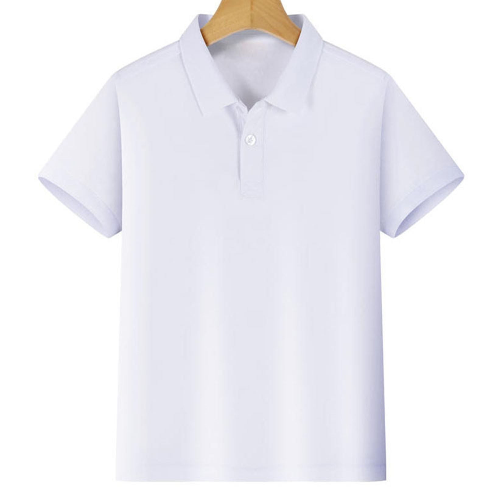 Boy Polo Shirt Kids Short Sleeve Shirts White Polo Shirt Summer Shirt ...
