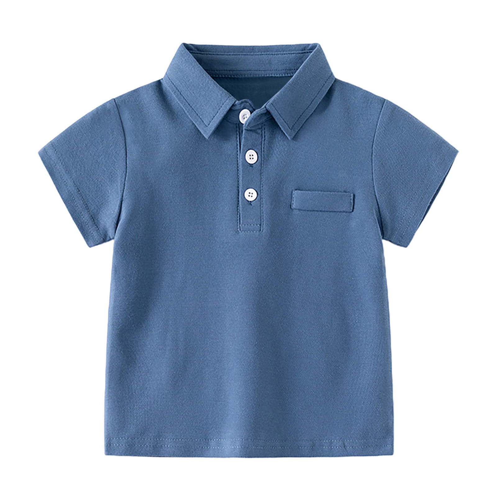 Toddler Polo Shirt Short Sleeve Blue Shirt Boys Kids Shirt for Boys 2-3 ...