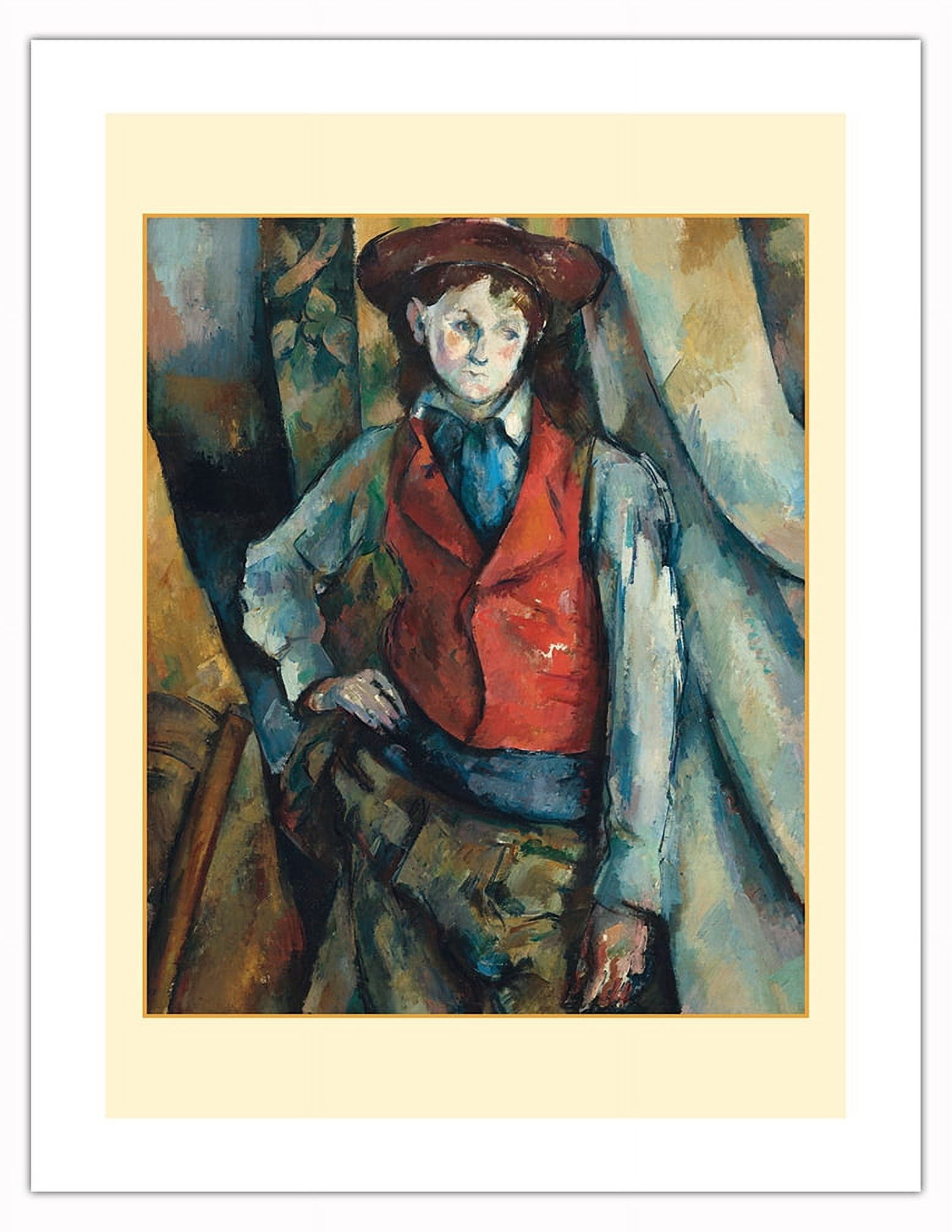 Boy in a Red Vest (Le Garçon au Gilet Rouge) - From an Original Color ...