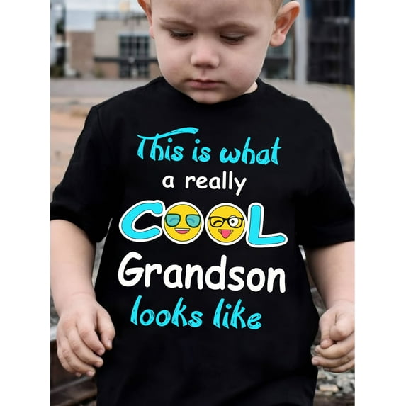 Boy'S Cotton T-Shirt, This is What a Really Cool Grandson Looks Like ...