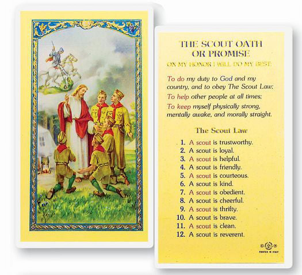 Boy Scout Promise, Pack of 25 Laminated Catholic Prayer Cards with ...
