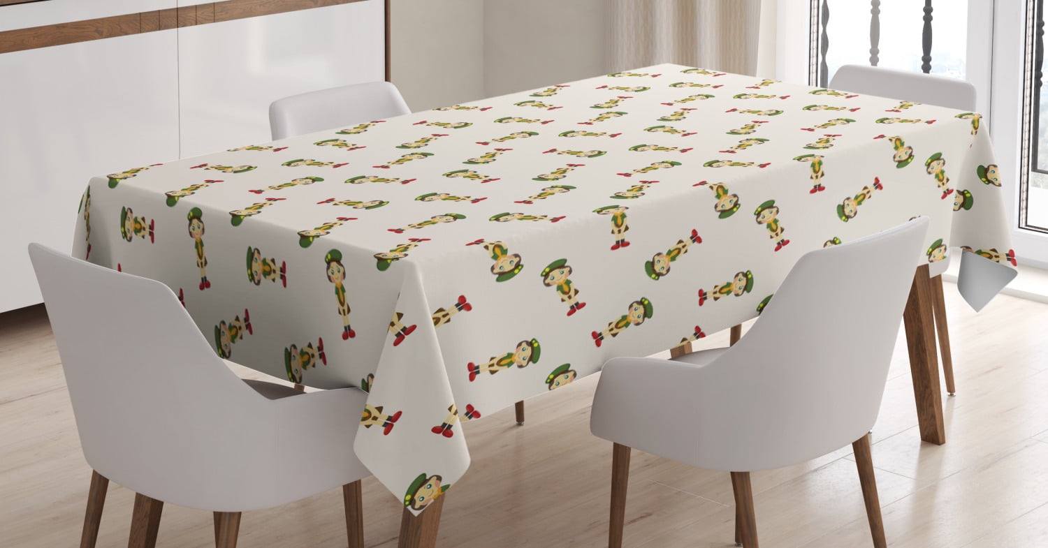 Boy Scout Tablecloth, Cute Little Girl in Camping Clothes Discovery in ...