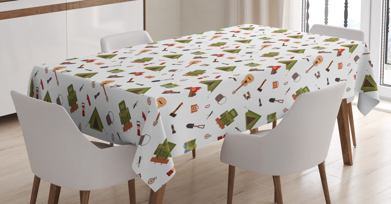 Boy Scout Tablecloth, Tent Campfire Backpack Hiking Boots Little ...