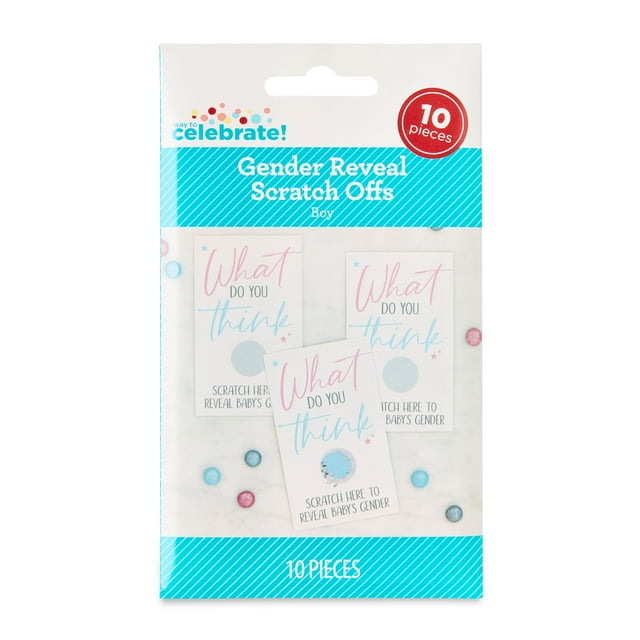 Boy Gender Reveal Scratch Offs, 10 Pieces, by Way To Celebrate ...