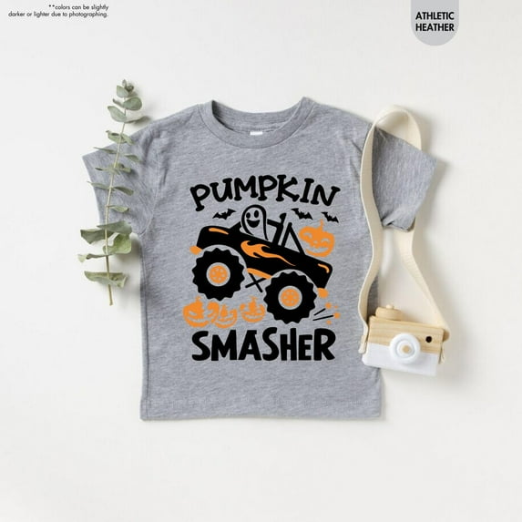 Boy Shirt, Pumpkin Smasher Shirt, Toddler Gift, Monster Truck, Cute ...