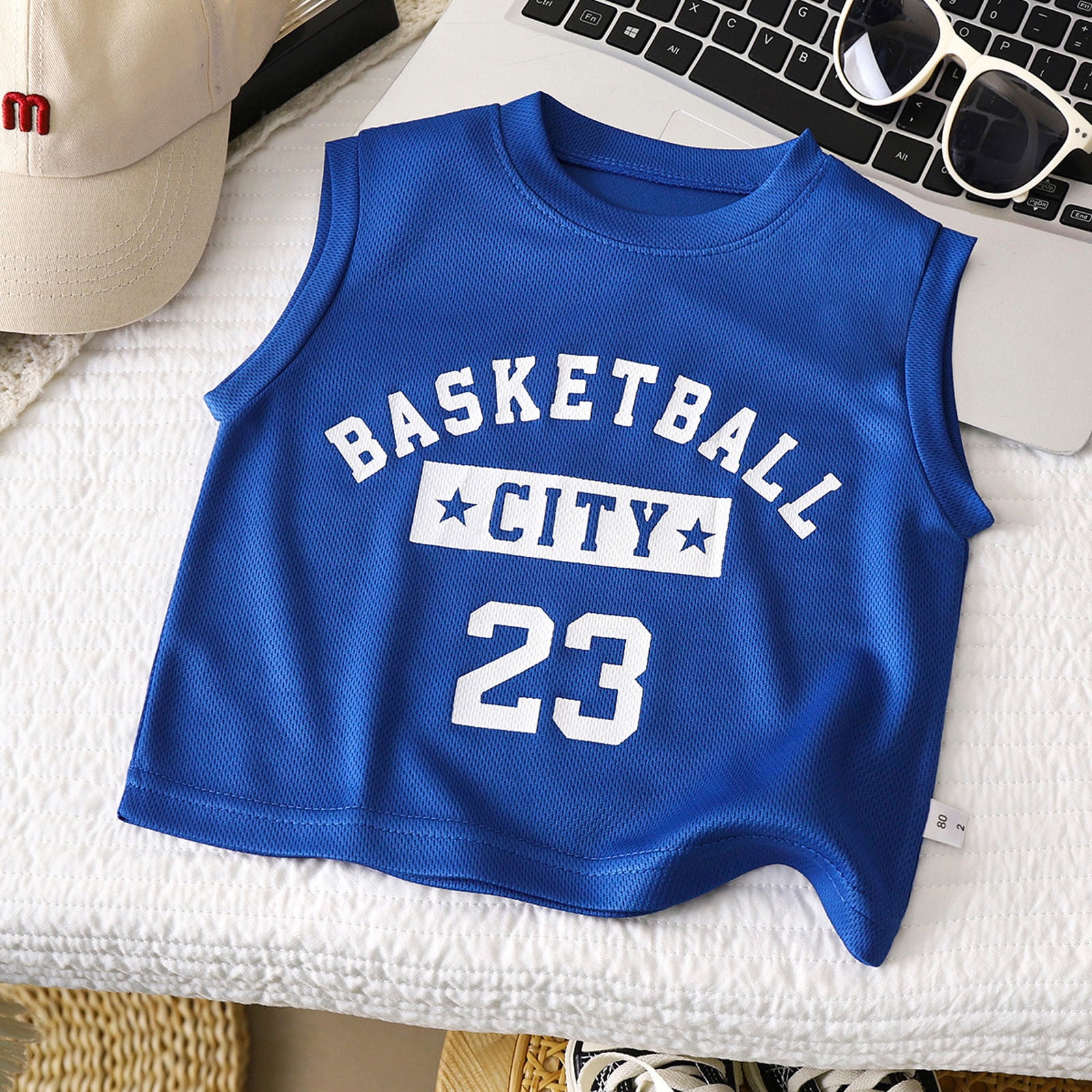 Boy Shirts Size 3-4Y Youth Summer Sleeveless Round Neck Sport Tank Top ...