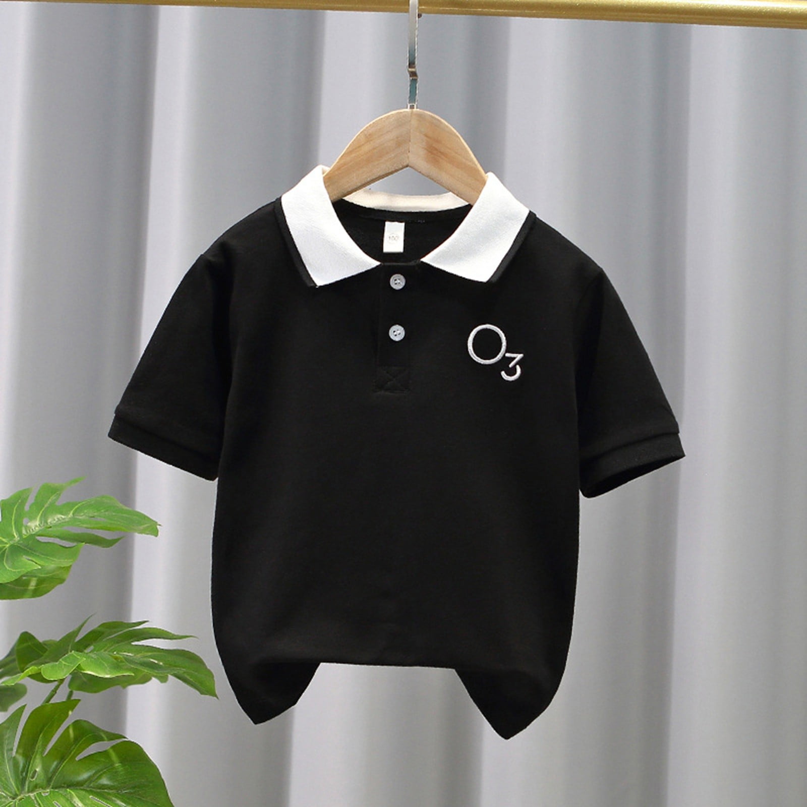 Boy Shirts Size 4-5Y Kids Digital Print Short Sleeve Lapel T Shirt ...