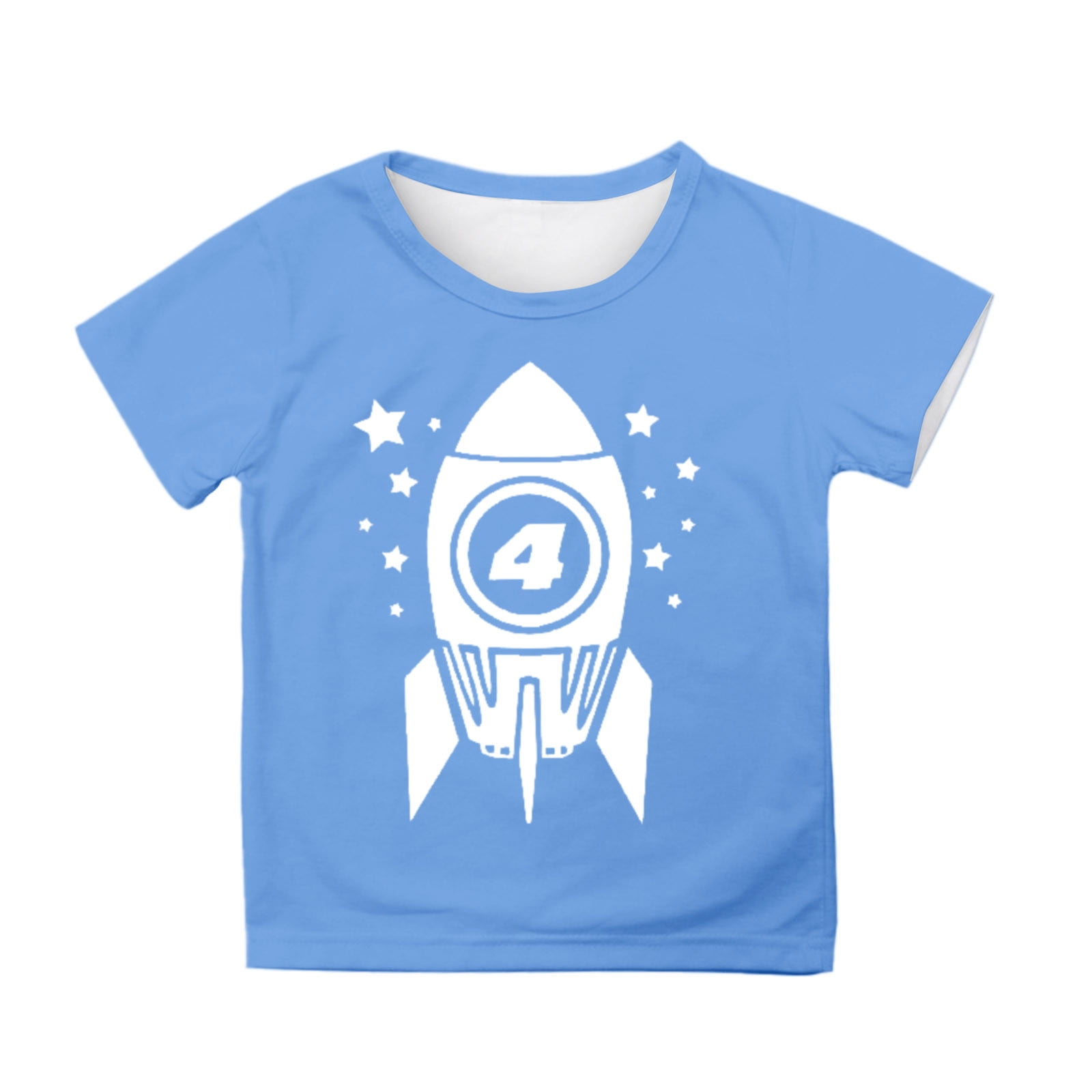 Boy Shirts Summer Activities Round Neck Birthday Playful Print Design ...