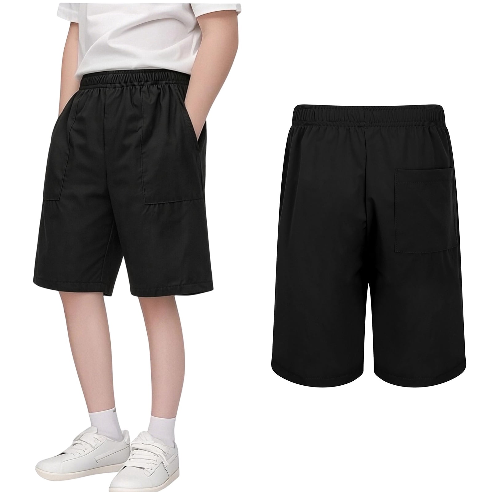 Boy Short Quick Dry Lightweight Boy Athletic Shorts with Elastic Waist ...