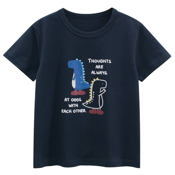Boy Short Sleeve Shirts Casual Crewneck Graphic Tee Tops Dinosaur ...
