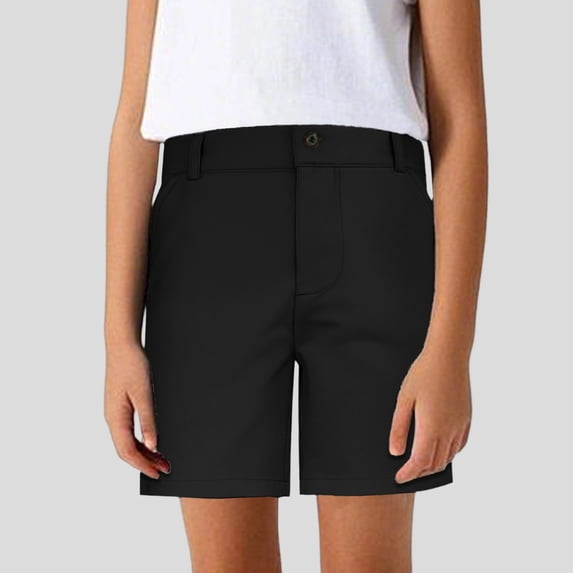 Boy Shorts Black Straight Leg Regular Pull-On Boys Summer Clothes 5-6 ...