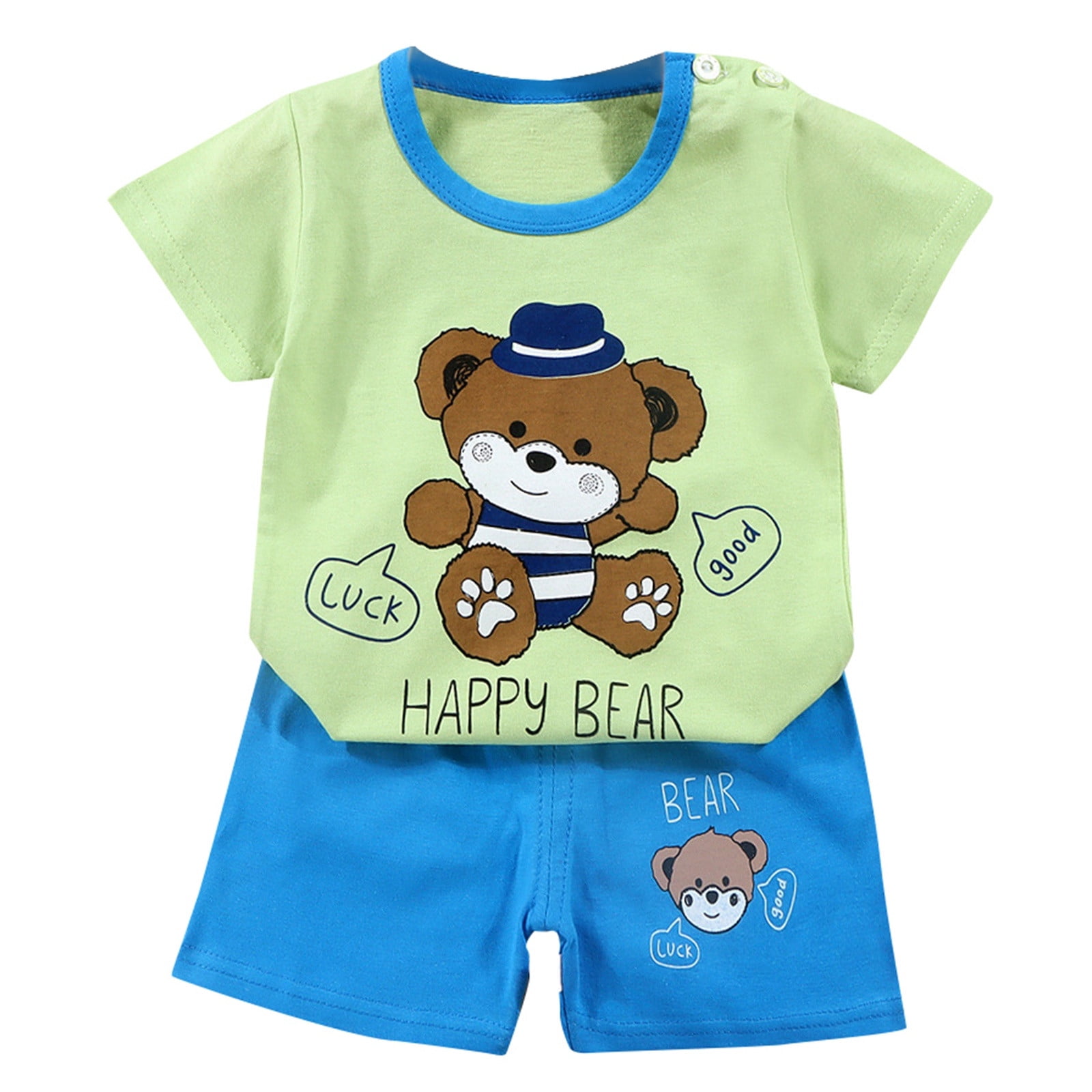 Boy Shorts Sets 2 Piece Cute Cartoon Graphic Printed School Uniform ...