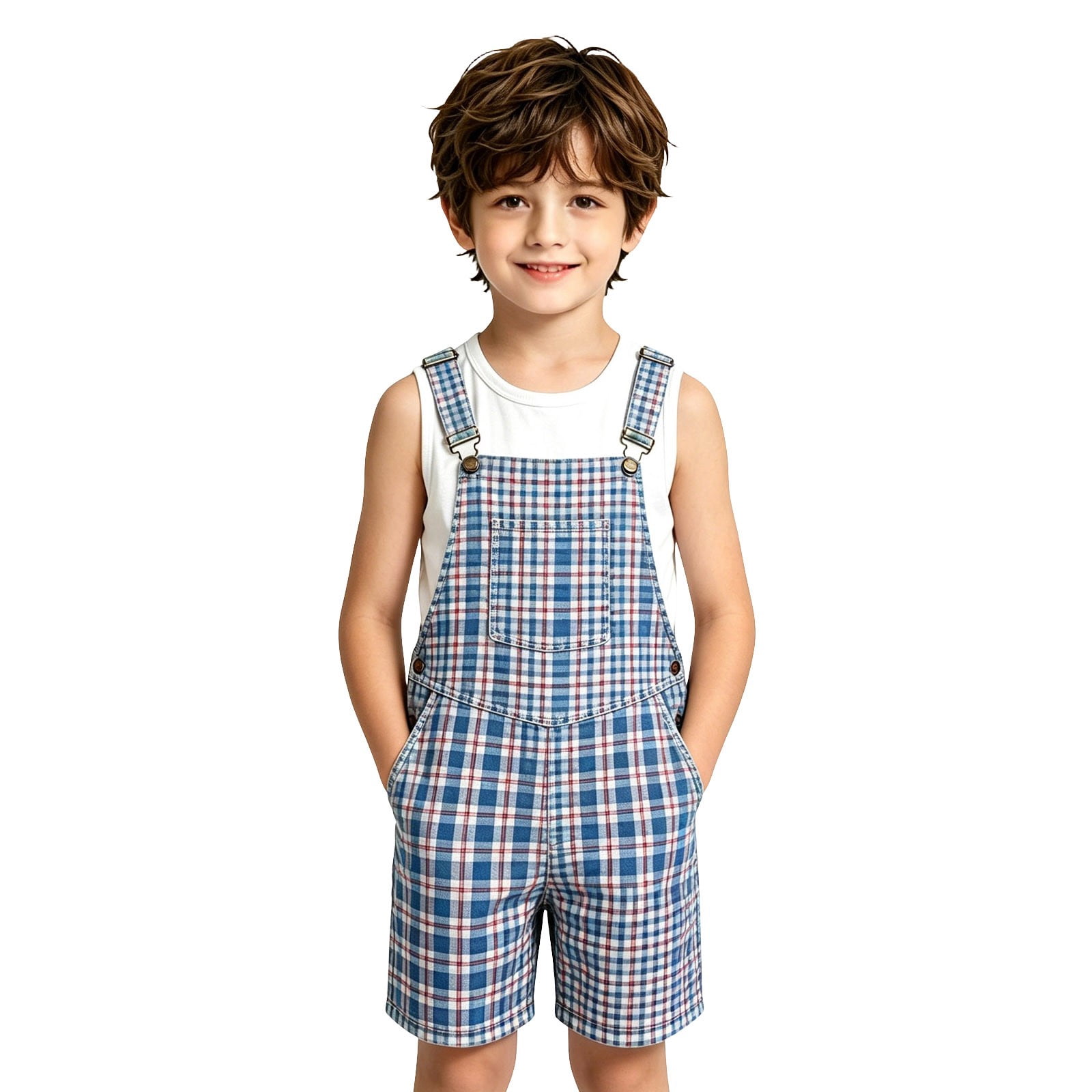 Boy Shorts Stylish Boys and Girls British Casual Checkered Striped ...