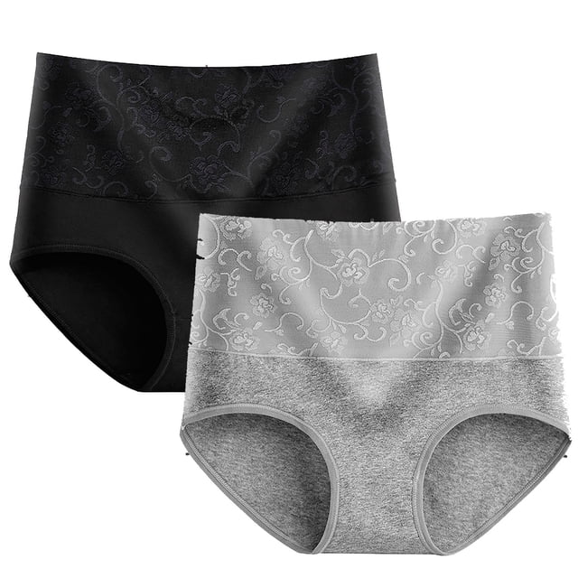 Boy Shorts Underwear for Women 2pc High Waist Tummy Panties for Women ...